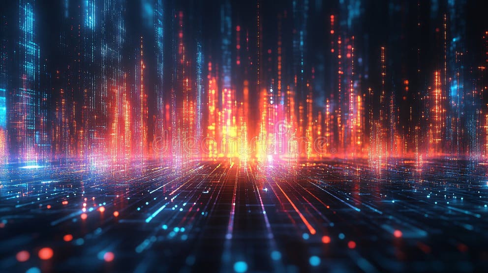 Vibrant Abstract High-Speed 3D Technology Render in Colorful Tones ...