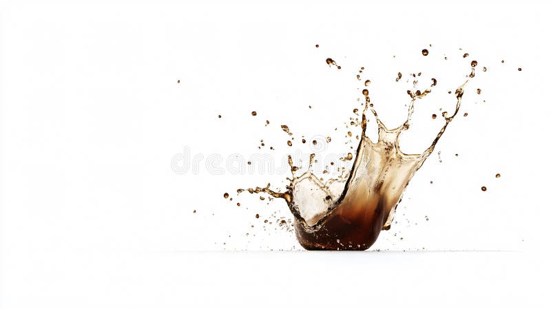 Vibrant Coke Splash on White Background for Refreshing Beverage Ad ...