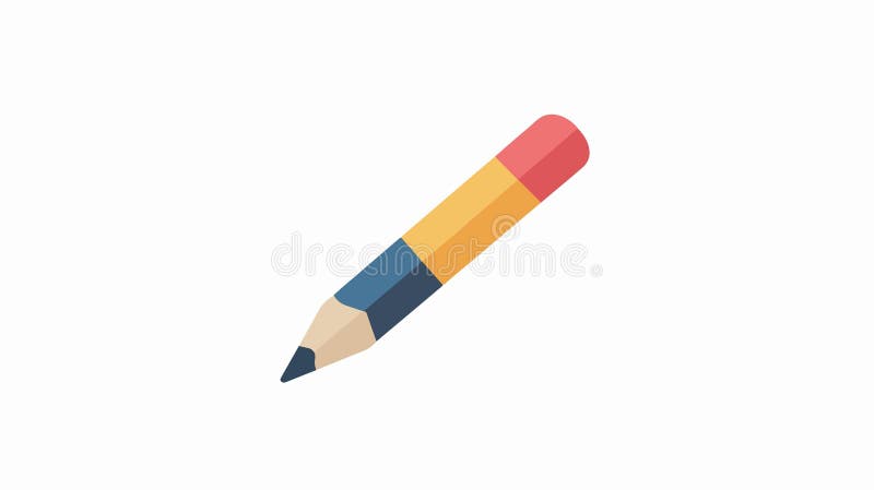 Vibrant Colored Pencils Icon in Flat Design Vector Illustration Stock ...