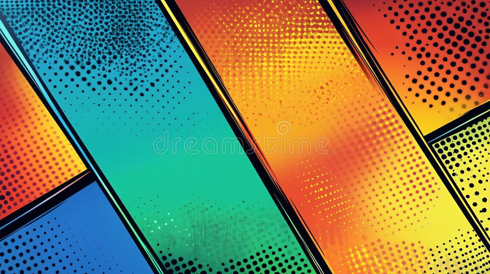 Vibrant Comic Book Scenes Compilation for Creative Projects Stock ...