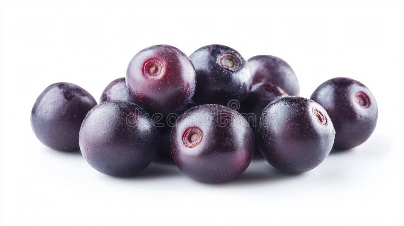 Vibrant Fresh Acai Berry with Rich Colors Isolated on White Background ...
