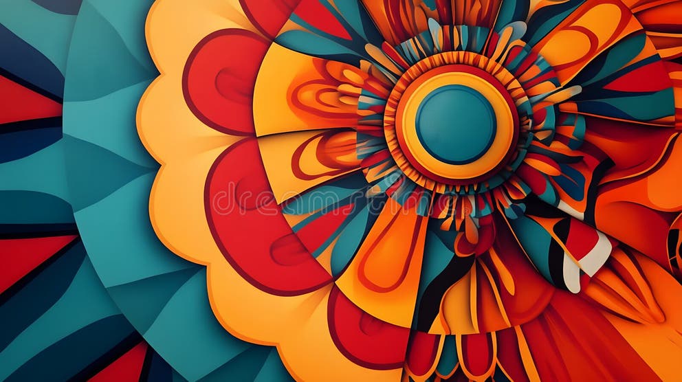 Vibrant Latin Colorful Abstract Background Patterns Design Stock ...