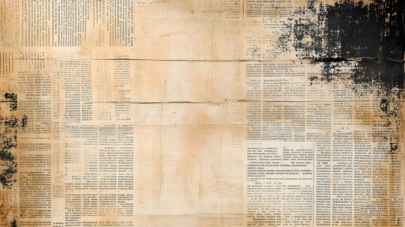 Vintage Grunge Newspaper Texture Background for Creative Designs Stock ...