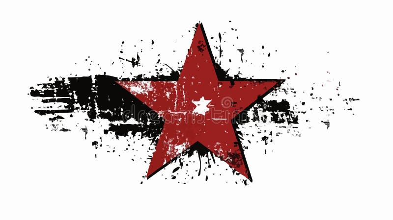 Vintage Grunge Star Logo Distressed Texture Background Stock Vector ...