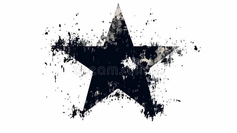 Vintage Grunge Star Logo Distressed Texture Background Stock Vector ...