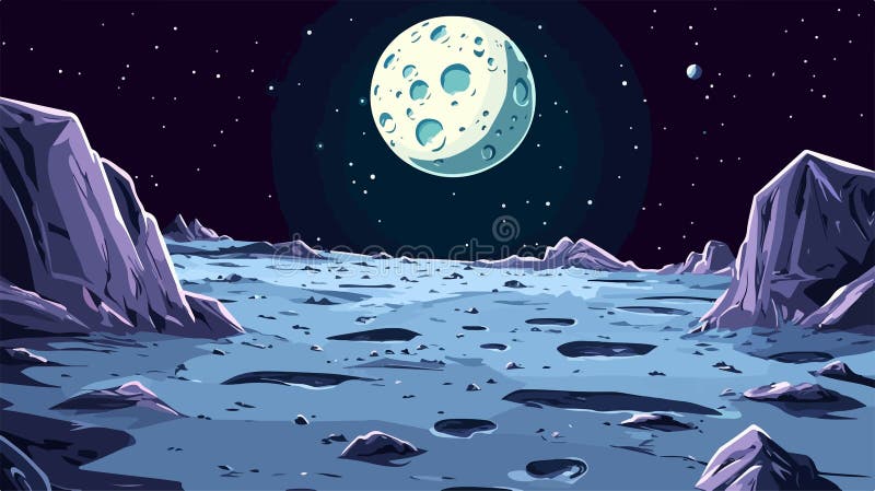 Moon Background Cartoon Beautiful Girl On The Moon, Midsummer Night