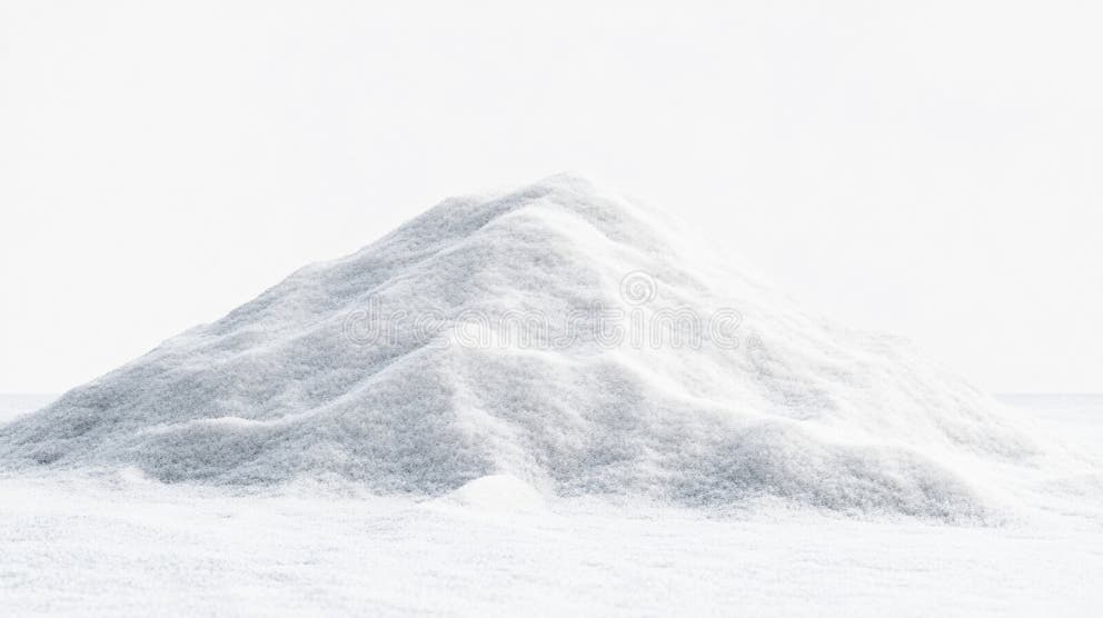 White Sand Mound Against White Background - Minimalist Coastal Concept ...
