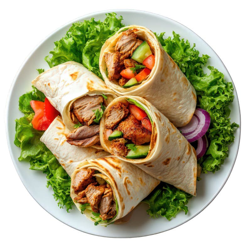 Hearty Chicken Shawarma Wraps Stock Illustrations – 1 Hearty Chicken ...