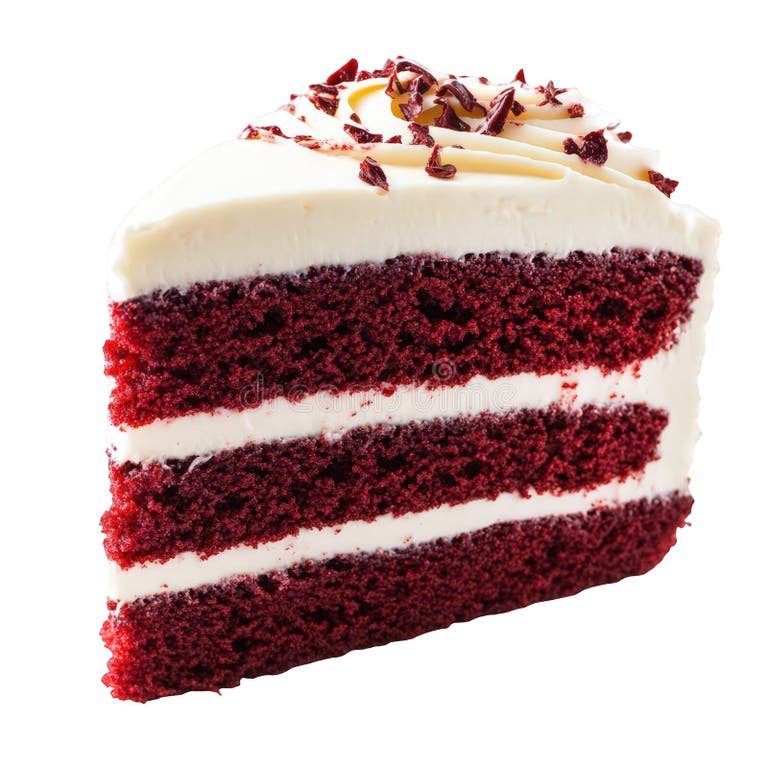 Red Velvet Layer Cake with Cream Cheese Stock Image - Illustration of ...