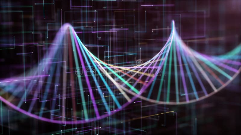 DNA Genetic code colorful stock footage. Video of clone - 144605786