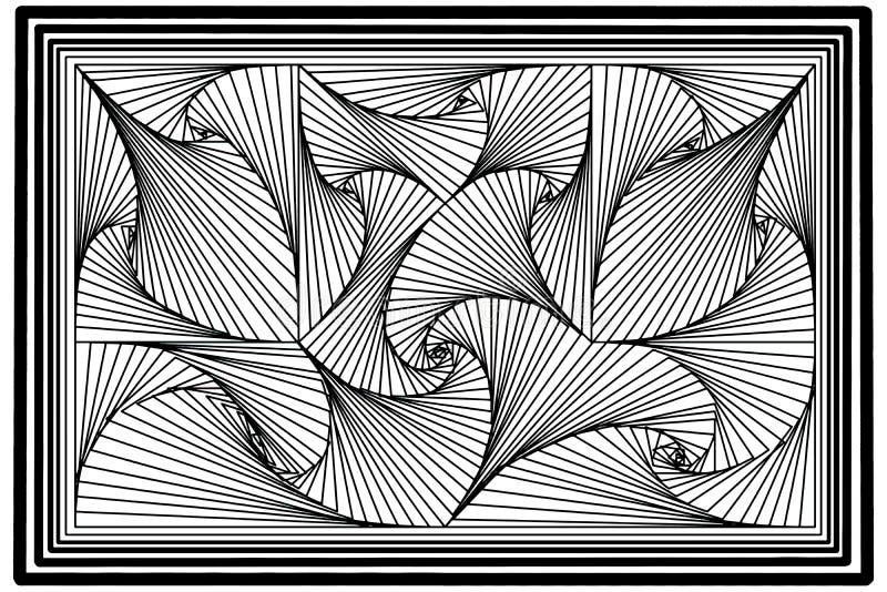 Image of a Geometric Figure from Straight Lines and Curls Stock Vector ...