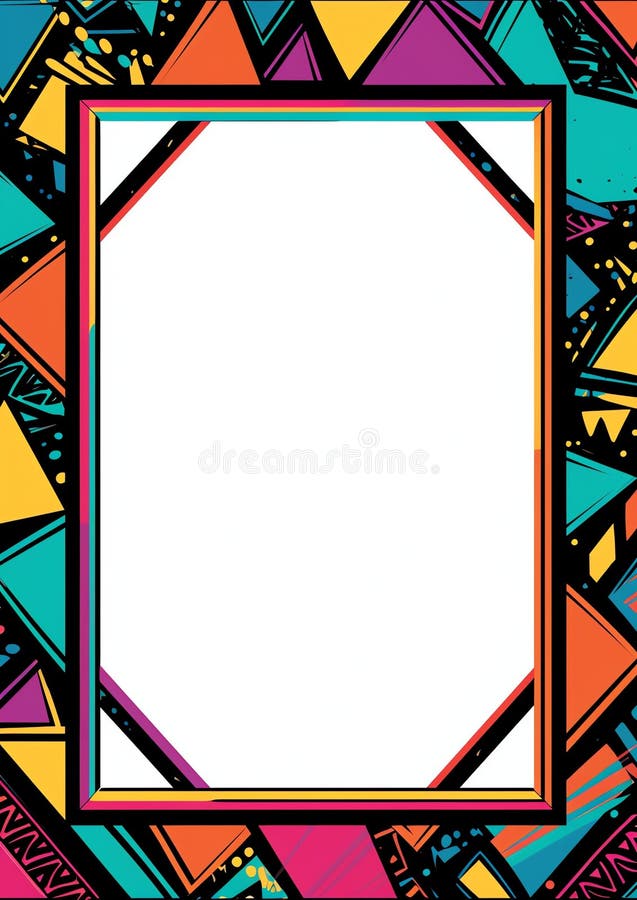 Geometric Prism 90s Retro Nostalgic Frame Stock Illustration ...