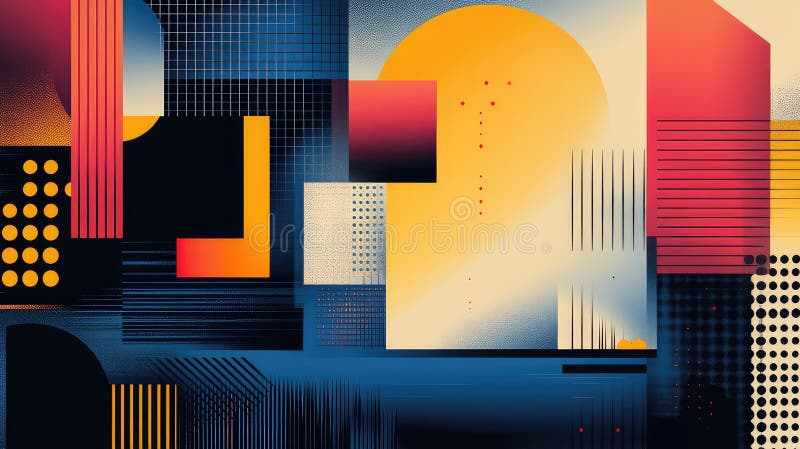 Image of Geometric Web Backgrounds and Posters in Postmodern Design ...