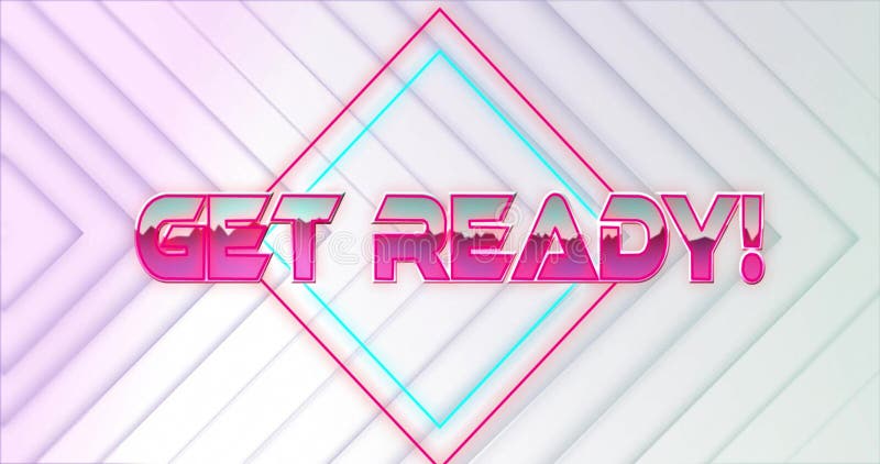 Image of Get Ready Text Over White Shapes Moving Stock Illustration ...