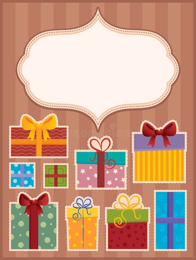 Image with gift theme stock vector. Illustration of vector - 27724361