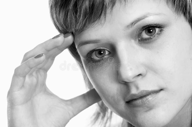 Girl in red suit stock image. Image of person, woman, smile - 4352349