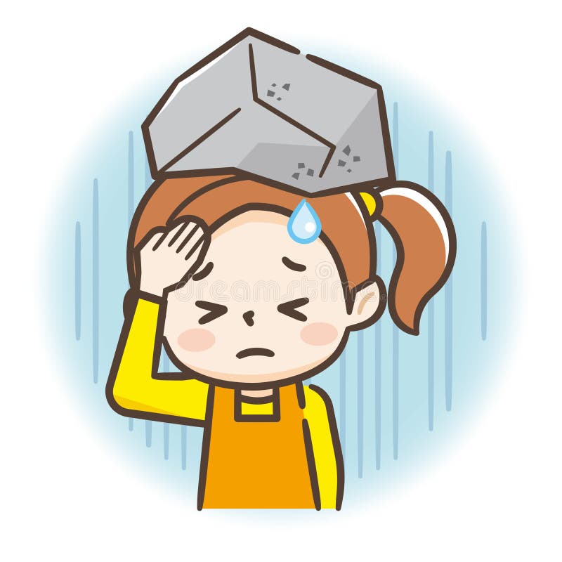 Image of Girl Having Trouble Stock Vector - Illustration of mind ...