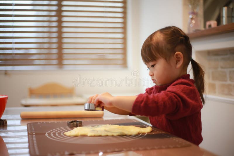 Image of a Girl Making Sweets Stock Image - Image of handmade, child ...