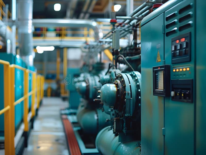 Intricate Wiring and Advanced Energy Production Technology in an ...