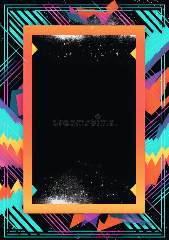 Glitchy VHS Tape Border Frame 80s Retro Nostalgic Stock Illustration ...