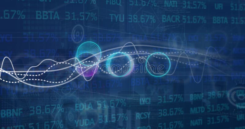 A Image of Global Finance, Economy, and Technology with Neon Circles ...