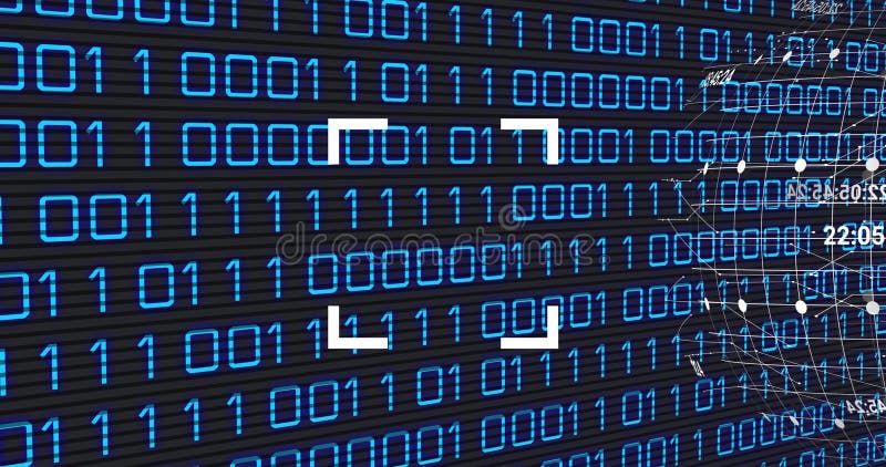 Image of Globe and Binary Code on Black Background Stock Photo - Image of connection, generated ...