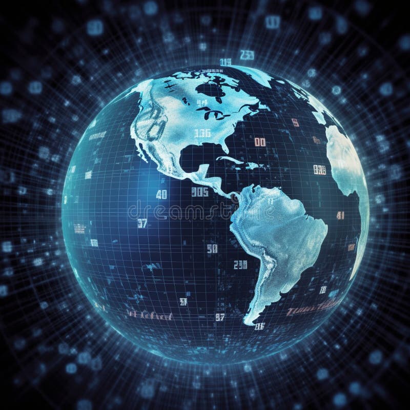 Image of a Globe with Currency Symbols and Data Orbiting Around it, Representing the Idea of ...