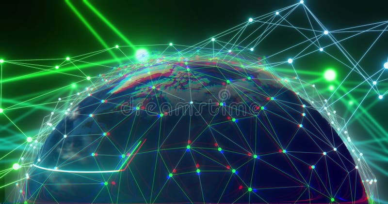 Image of Globe with Network of Connections Stock Image - Image of ...