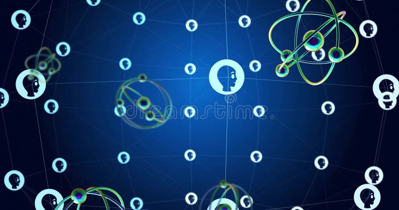 Image of Globe with Networks of Connections, Scientific Data Processing ...