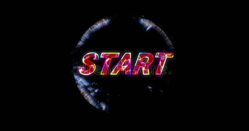 Image of Globe Over Colourful Start Text on Black Background Stock ...