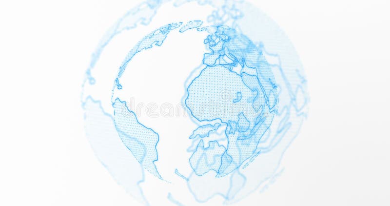 Image of Globe Rotating on White Background Stock Illustration ...