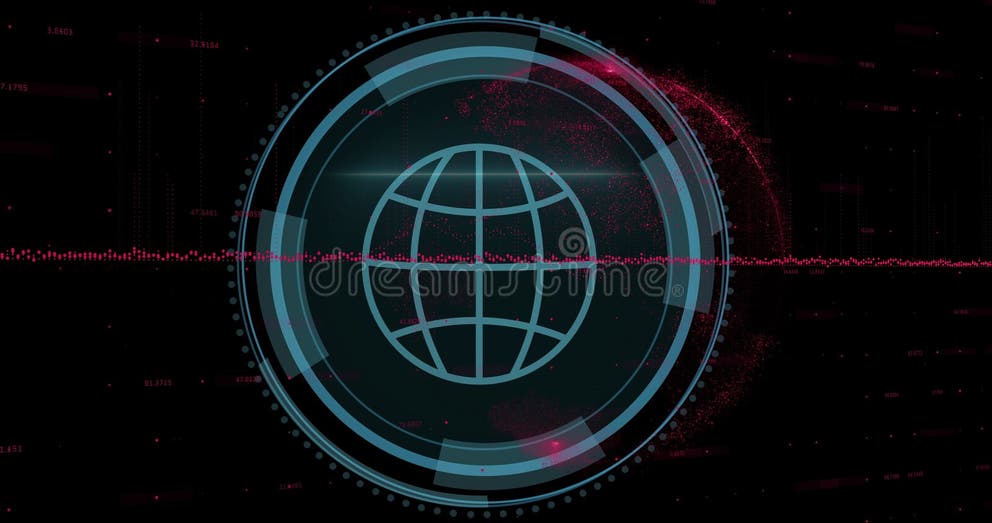 Image of Globe and Scope Scanning Over Globe Stock Illustration - Illustration of surveillance ...