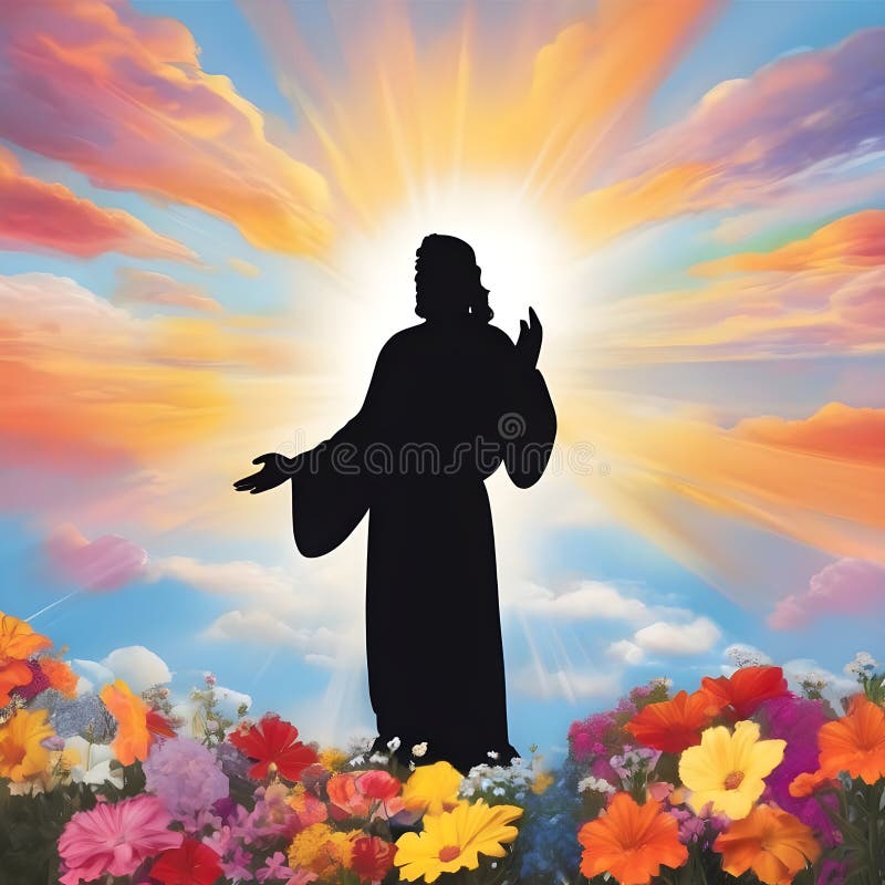 Image of Glorious Resurrection of Jesus with Colorful New Beginning and ...