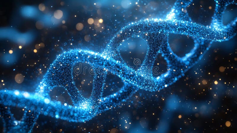 Glowing DNA Helix Representing Advanced Genetic Science Stock ...