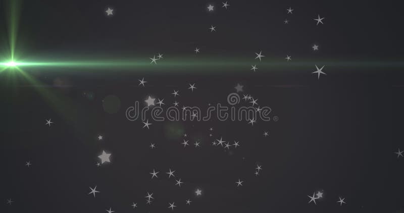 Image of Glowing Green Light Moving Over Stars in Background Stock ...