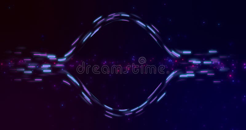 Image of Glowing Light Trails of Data Transfer Moving in Fast Motion ...