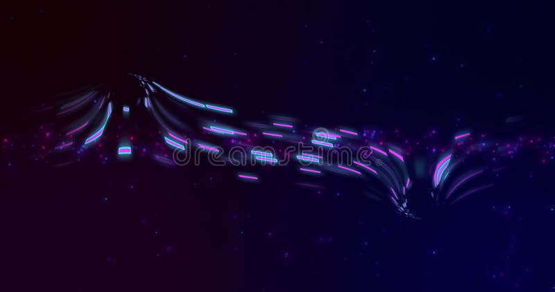 Image of Glowing Light Trails of Data Transfer Moving in Fast Motion ...