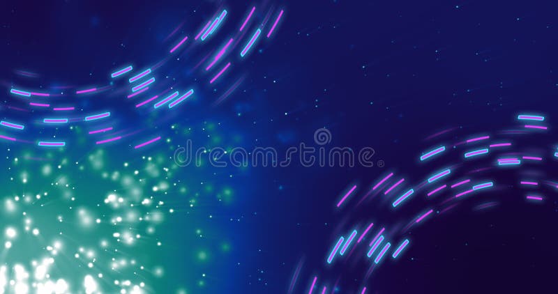 Image of Glowing Light Trails of Data Transfer Moving in Fast Motion ...