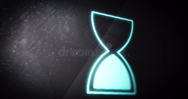 Image of Glowing Loading Hourglass Digital Interface Stock Illustration ...