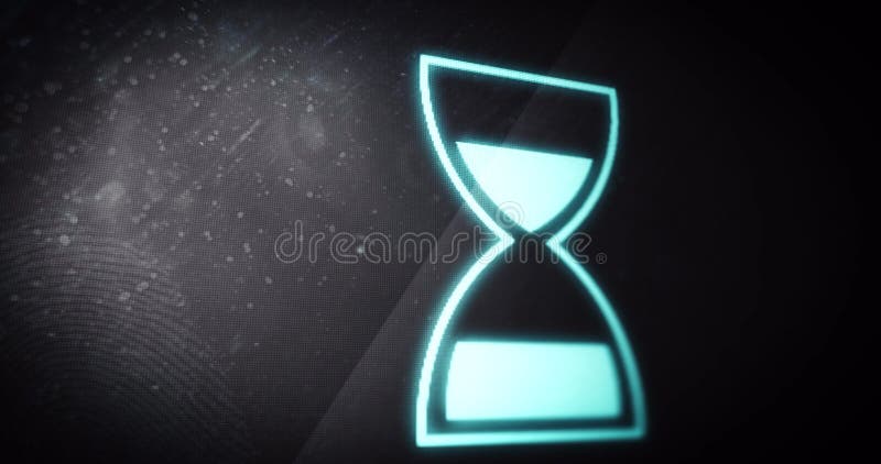 Image of Glowing Loading Hourglass Digital Interface Stock Illustration ...
