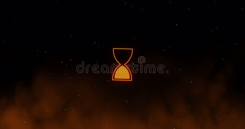 Image of Glowing Loading Hourglass Digital Interface Stock Illustration ...