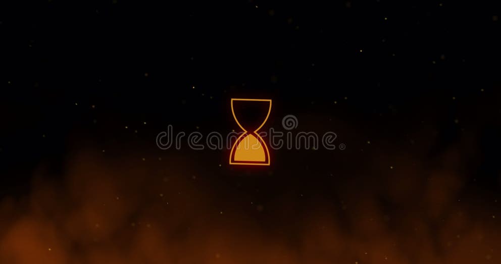 Image of Glowing Loading Hourglass Digital Interface Stock Illustration ...