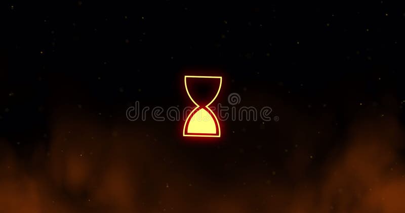 Image of Glowing Loading Hourglass Digital Interface Stock Illustration ...