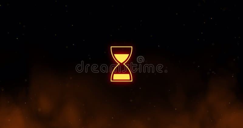 Image of Glowing Loading Hourglass Digital Interface Stock Illustration ...
