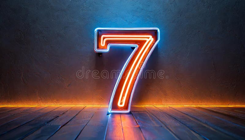 Number Made Neon Light Stock Illustrations – 862 Number Made Neon Light ...