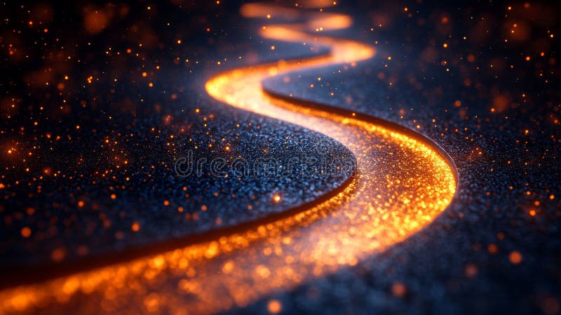 The Image of a Glowing Network Symbol on a Dark Surface Represents ...