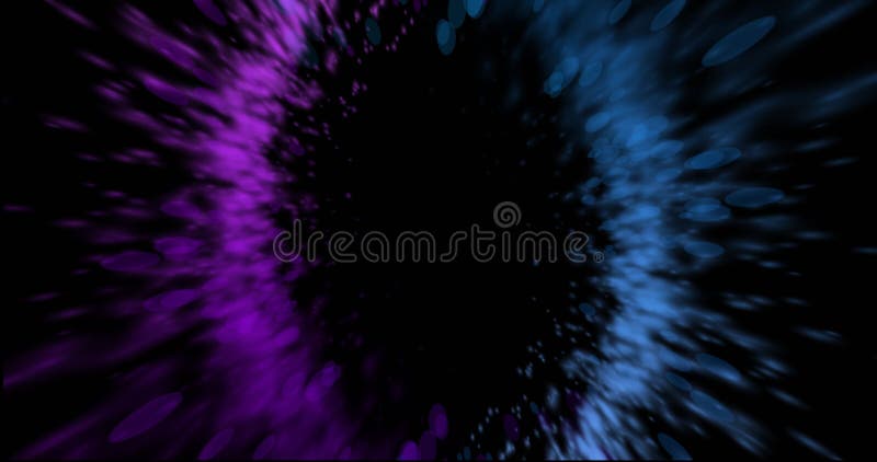 Image of Glowing Pink and Blue Light Trial with Copy Space on Black ...