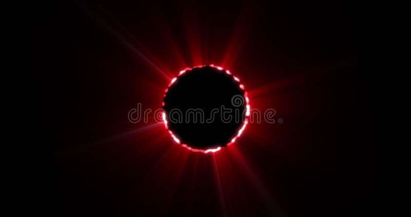 Image of Glowing Red Circle Eclipse Over Black Background Stock ...