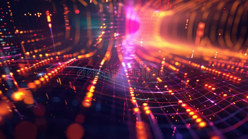 Orange Yellow Gradient Tiny Glowing Particles Stock Photos - Free ...