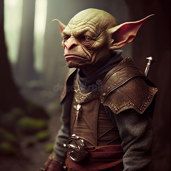 Goblin Warrior in Armor stock illustration. Illustration of rendered ...